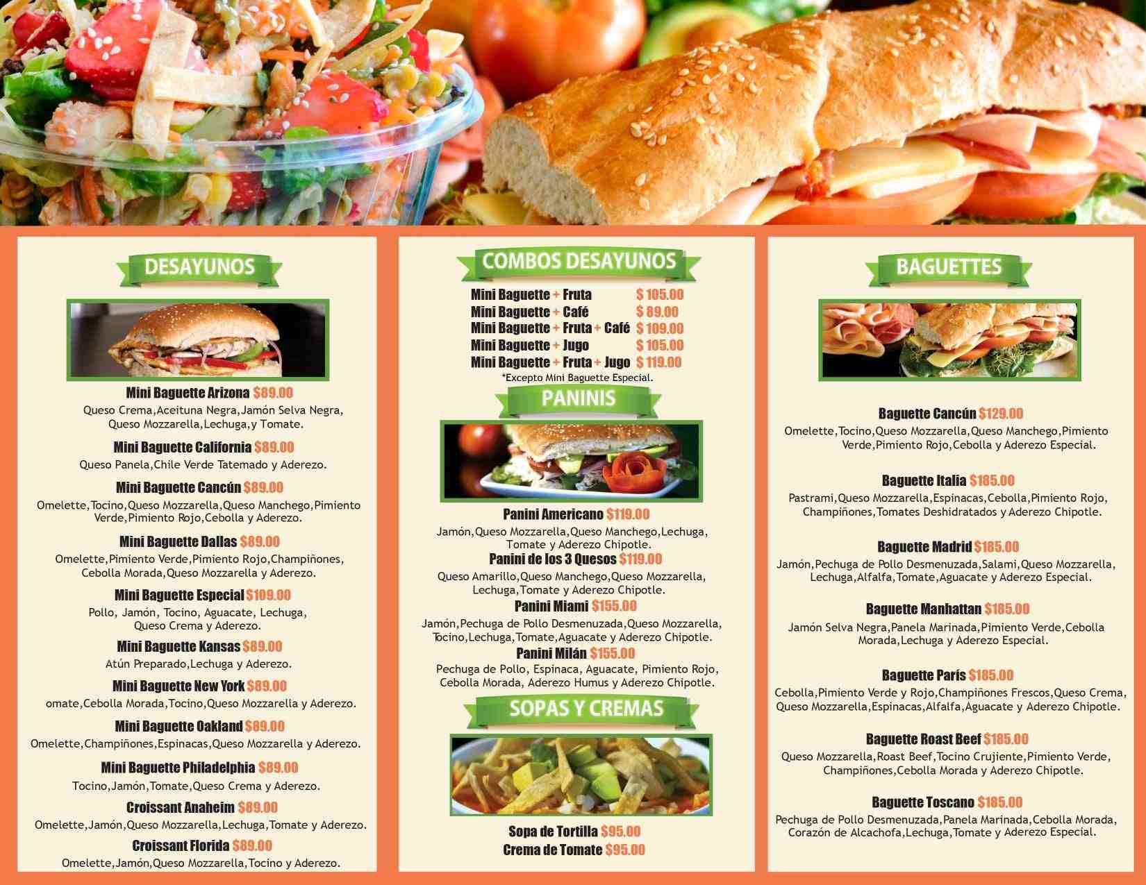 City salads Menú Precios México Actualizado (diciembre 2025)