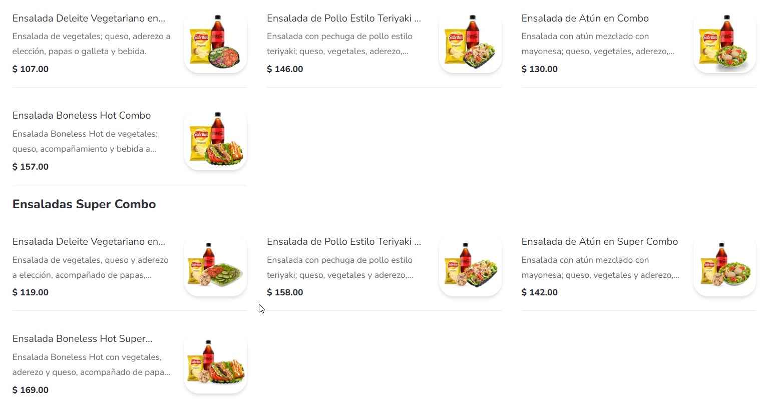 SUBWAY MENÚ PRECIOS MÉXICO ACTUALIZADOS (enero 2026)