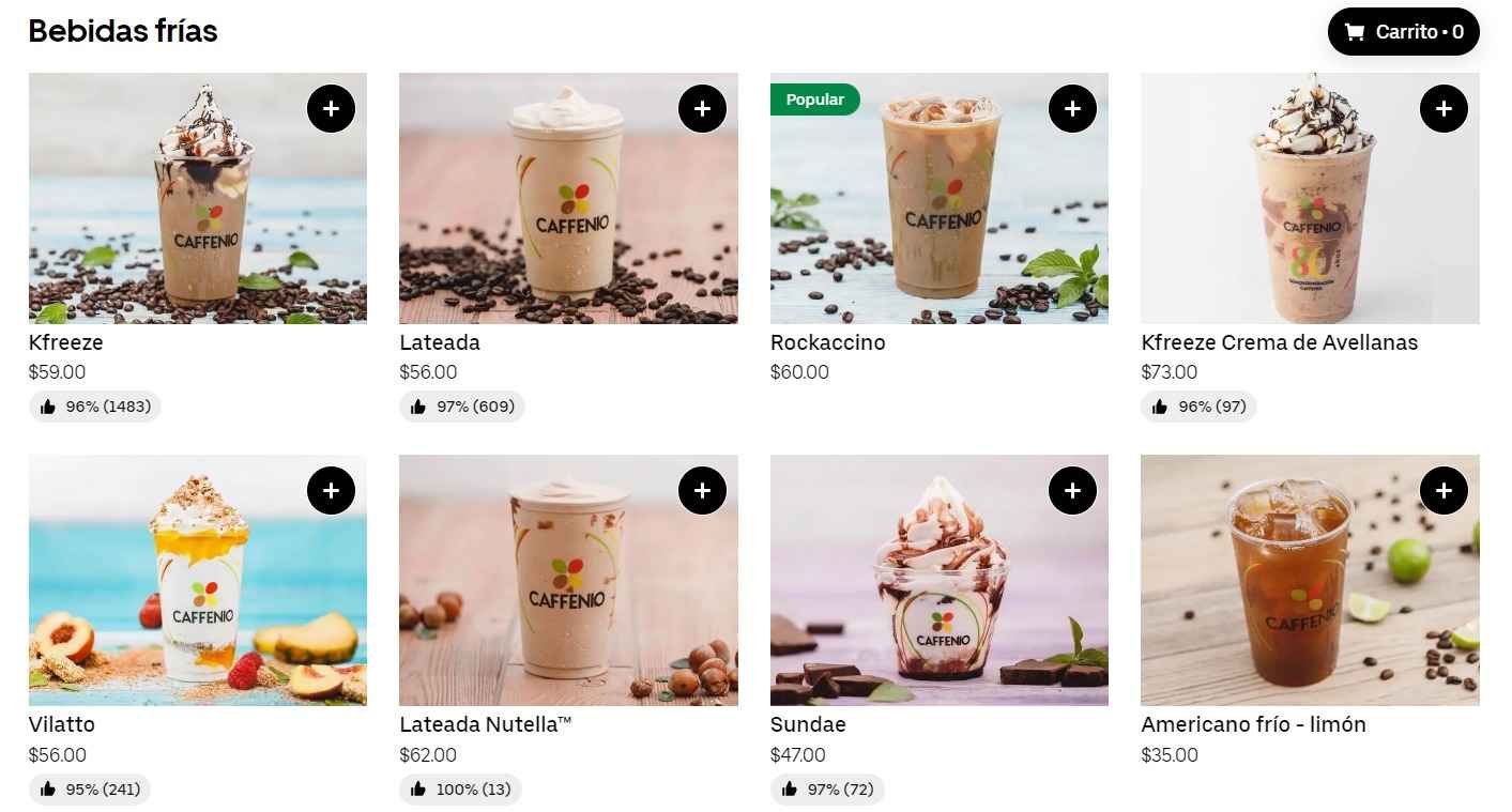 CAFFENIO Menú Precios México Actualizado (mayo 2026)