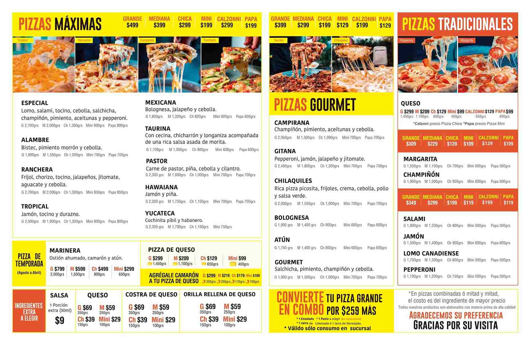 Mama's Pizza Menú Precios México Actualizado (septiembre 2025)