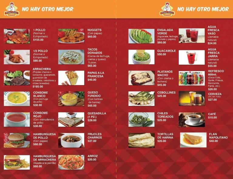 Pollo Feliz Menú Precios México Actualizado (abril 2026)