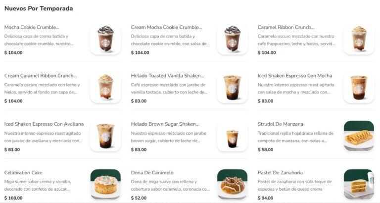 Starbucks Menú Precios México Actualizado (mayo 2026)