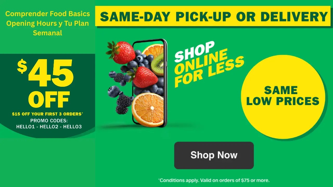 Comprender Food Basics Opening Hours y Tu Plan Semanal