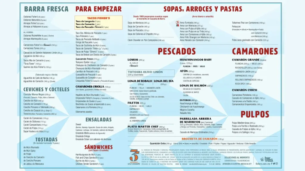 Fishers Menu Una Guía Completa de Sabor y Variedad