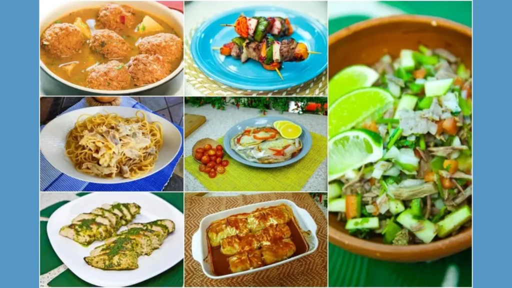 Menus de Comida Completa para Comidas Diarias y Especiales