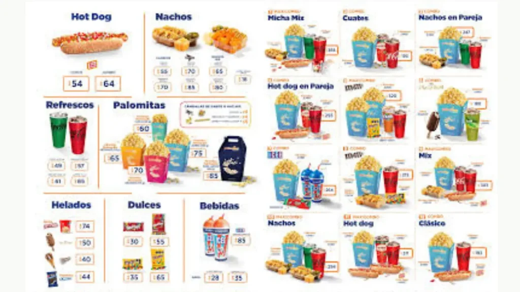 Menu Combos Cinepolis Opciones Precios y Experiencia