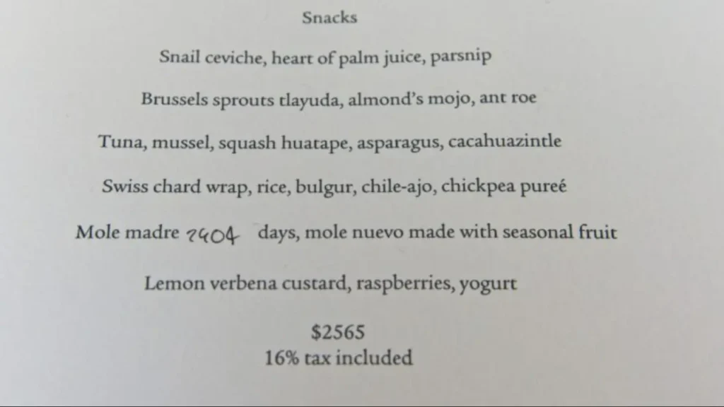 Pujol Tasting Menu Price 2025 Maestra Culinaria Ciudad de México